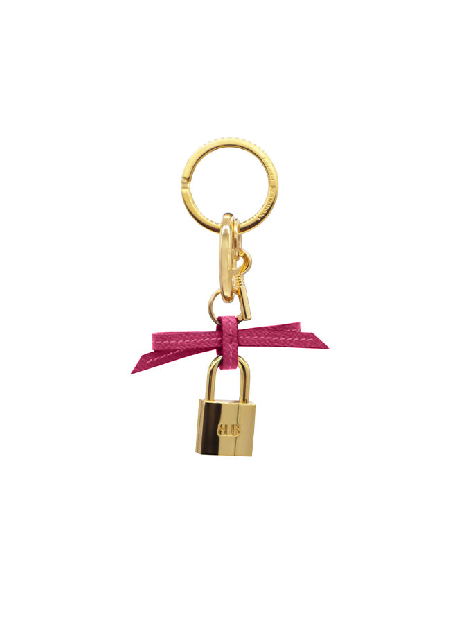 Bow and Padlock Keyring/Bag Charm - Caribou - Peony – Lalage Beaumont