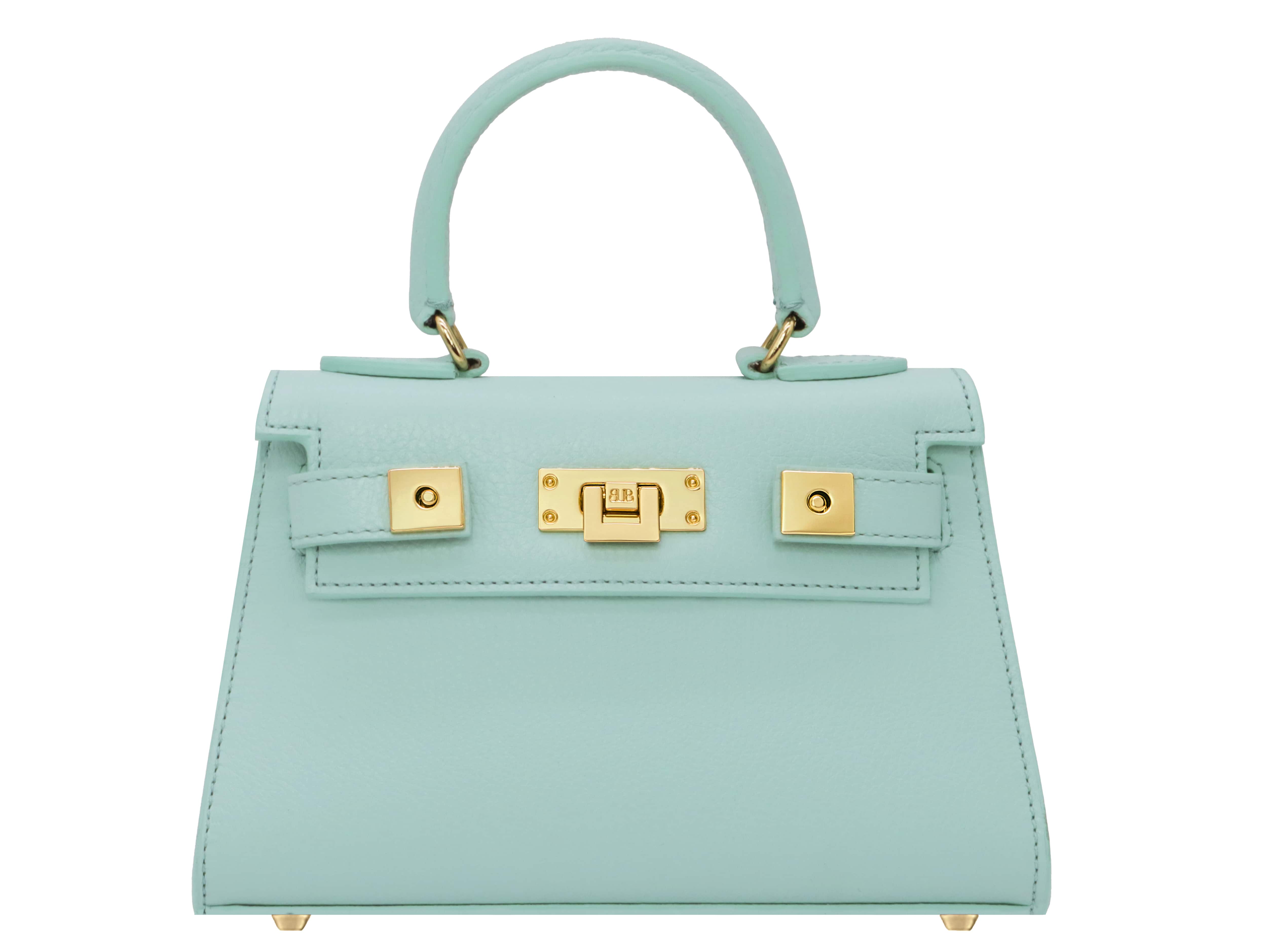 Maya Mignon Alce Leather Handbag Aqua | Lalage Beaumont